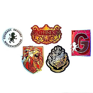 Conquest Journals Harry Potter Gryffindor Vinyl Stickers, Unique Stickers Including Holograms, Waterproof and UV Resistant, Great for All Your Gadgets, Potterfy All The Things (60 Pack)
