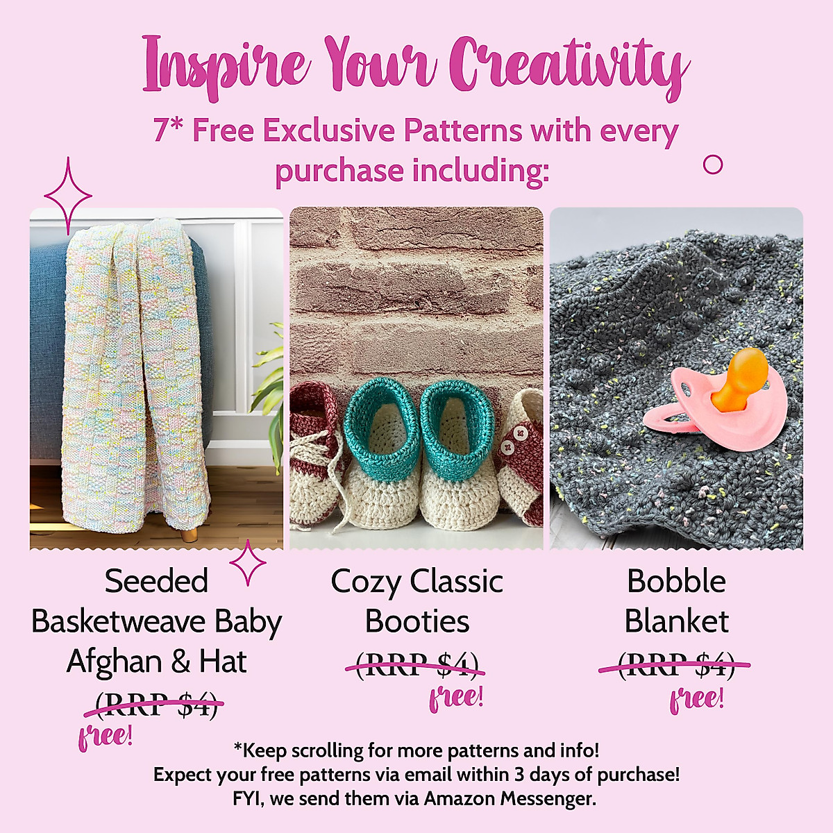 Tweed Twinkles Soft Baby Yarn for Crocheting, 8 Skeins, 696Yds/400G, Free Patterns - Acrylic Baby Blanket Knitting Yarn with Flecks - Size 3 DK Light Worsted Weight - Kiwi Green