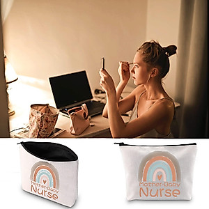 JXGZSO Mother Baby Nurse Rainbow Cosmetic Bag Caring For Tiny Humans and Strong Mamas Zipper Pouch (CARING Mother Baby Bag)