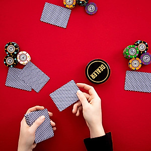 Crystal Dealer Button | Quality Premium Heavy Poker Puck | 3-Inch Large Casino-Grade Button | Gaming Accessory | Perfect for Poker, Texas Hold 'em, Gambling, and Card Games