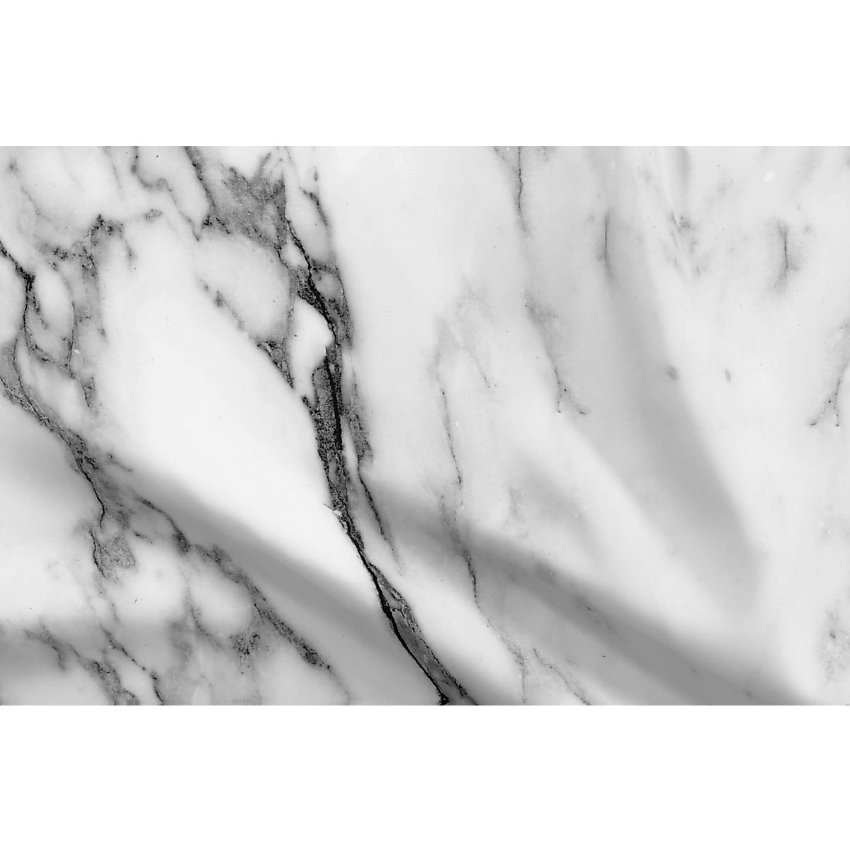 Spoonflower Fabric - Marble Gray Black Kitchen White Monochrome Modern Silver Print Earth Printed on Petal Signature Cotton Fabric Fat Quarter - Sewing Quilting Apparel Crafts Decor