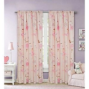 Kidz Mix Dancing Ballerina Window Curtains, 48x84, Pink