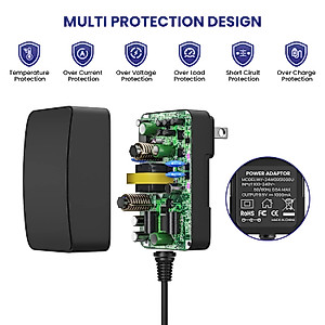 XXSZHY 9.5V AC/DC Adapter for Casio Power Supply Charger for Casio Piano Keyboard - Only Compatible for Listed Models (8.2 Ft Long Cord) (9.5v 1a)