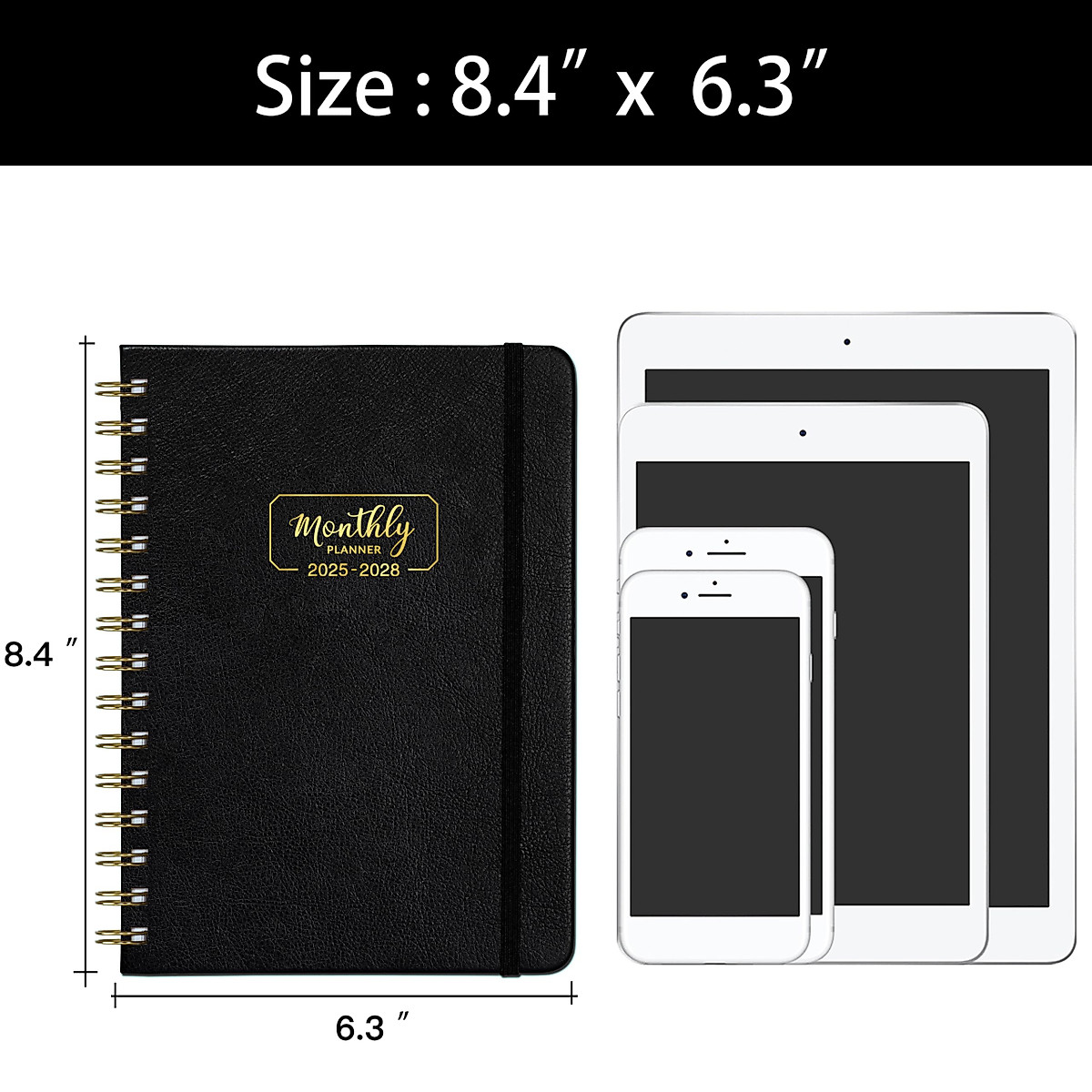 2023-2025 Monthly Planner - 2023 Monthly Planner from January 2023 to December 2025, 6.4'' x 8.5'' Monthly Planner with Tabs, 3 Year Monthly Calendar Planner 2023-2025 with Thick Paper