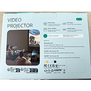 Mini Projector - 1080P Full HD Supported YOTON Portable Projector Y3, Gift for Kids, Phone Projector for Home Theater, Movie, Cartoon, Compatible with PC/Tablet/Fire Stick/iOS and Android Phone