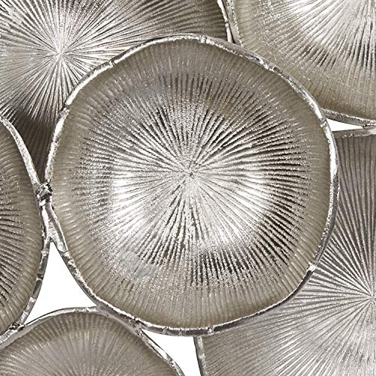 Deco 79 Aluminum Abstract Wall Decor, 24" x 5" x 20", Silver