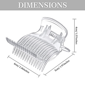 Syhood 12 Piece Hot Roller Clips for Women Girls Hair Curler Claw Clips Replacement Roller Clips Transparent (6 x 5 x 4 cm or 2.36 x 1.97 x 1.57 inch)