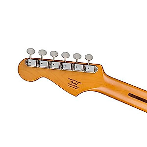 Squier 40th Anniversary Vintage Edition Stratocaster Electric Guitar, with 2-Year Warranty, Satin Sonic Blue, Maple Fingerboard