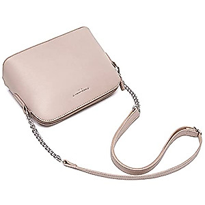 DAVIDJONES Faux Leather Hobo Purse and Wallet set for women Chain Dome Crossbody Small Bag