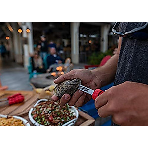 BUBBA Shucking Knife - Oyster Shucking Knife with 2.5" Stainless Steel Curved Tip Blade with Non-Slip Grip Handle