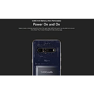 LG V60 ThinQ 5G 128GB Android Smartphone LM-V600TM (Renewed) (Classy Blue, 128GB, GSM Unlocked)