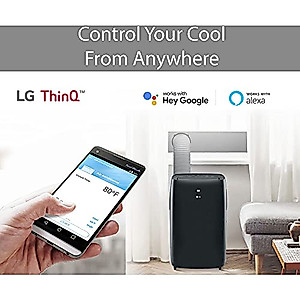LG 8,000 BTU (DOE) Smart Portable Air Conditioner, Cools 350 Sq.Ft. (10' x 35' Room Size), Smartphone & Voice Control Works ThinQ, Amazon Alexa and Hey Google, 115V