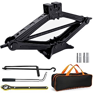 CFYUSEU Scissor Lift Jack Max 2.5 Ton Capacity, Lifting Jack Car Kit with Hand Crank/Wrench/Lug Wrench for Car Truck Sedan QJD-2.5