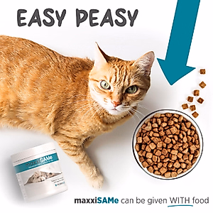 maxxipaws maxxiSAMe Advanced SAM-e Powder Supplement - Liver, Cognitive & Joint Support for Cats, 3.2oz