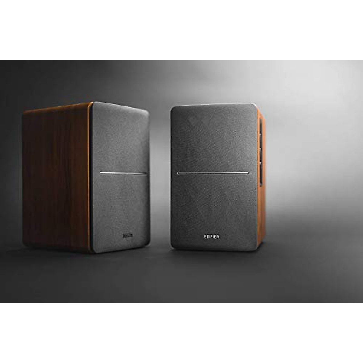 Edifier R1280DB Powered Bluetooth Bookshelf Speakers - Optical Input - Wireless Studio Monitors - 4 Inch Near Field Speaker - 42w RMS - Wood Grain
