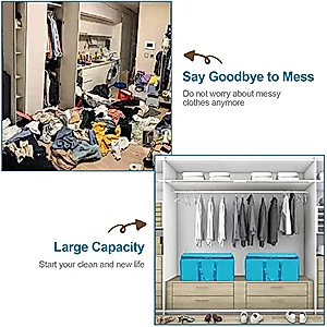 GOOSH 2 Pack Moving Bags Heavy Duty Extra Large with Double Zippers & Carrying Handles, Waterproof Foldable Storage Totes for Space Saving Moving Storage