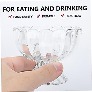 Yardwe 5pcs Pudding Glass Clear Coffee Cups with Lids Measuring Cup Glass Beer Can Glass Salad Bowl Trifle Bowl Decorativ Dessert Cups Drinks Cup Juice Cup Classic Pudding Cup Glass Food