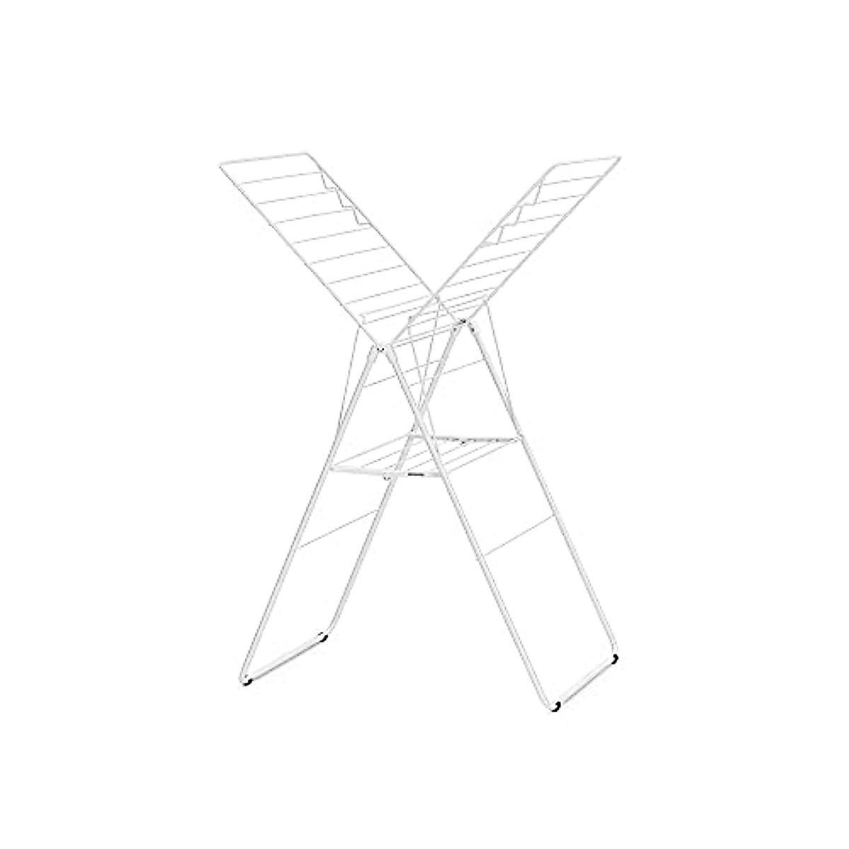 Brabantia HangOn Laundry Drying Rack (20m / Fresh White) Compact, Foldaway, Adjustable Indoor Stainless Steel Clothes Horse