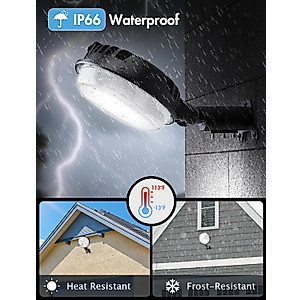 MOONTIP 150W LED Barn Light - Dusk to Dawn Outdoor Lighting with 150° Adjustable Photocell, 20000LM 6500K Daylight Outdoor Lights, IP66 Waterproof Area Street Light for Farmhouse Barns Warehouse Yard