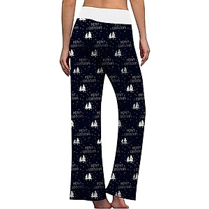 Black 2023 Friday Deals,Christmas Print Womens Sweatpants with Pockets Xmas Print Drawstring Workout Active Joggers Christmas Tree Print Plus Size Running Sweatpants Black XL