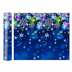 Christmas Winter Snowflake Pattern Heat Transfer Vinyl Rainbow Stripe Pattern Vinyl Vinyl Bundling Roll Soft Metal HTV Vinyl for Ironing Clothes and Other Fabrics Rainbow Permanent (A2-A, One Size)