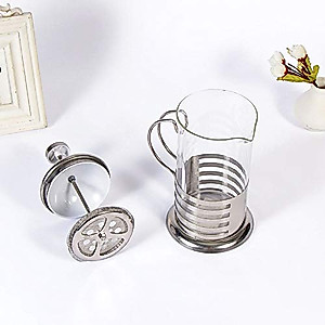 meialla Coffee Espresso Maker Pot Coffee Tea Percolator Filter Stainless Steel Glass Teapot Cafetiere Press Plunger 350Ml