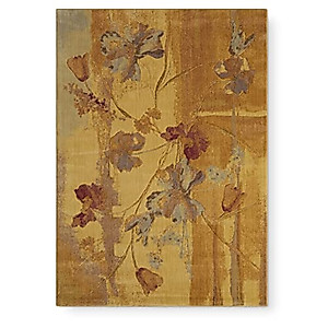 Nourison Somerset Floral Beige 2' x 2'9" Area-Rug, Easy-Cleaning, Non Shedding, Bed Room, Living Room, Dining Room, Kitchen (2x3)