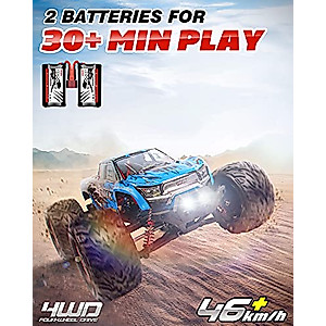 Hosim 9155 46+ KMH 4WD High Speed RC Monster Trucks,1:12 Scale Large Size RC Cars for Adults Boys Kid, All Terrain RC OffRoad Car 40+Min Play Remote Control Car for Boy 2 Batteries|6 Oil Filled Shocks
