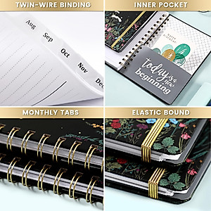 2024-2025 Planner - Planner/Calendar 2024-2025, July 2024 - June 2025, 2024-2025 Planner Weekly and Monthly with Tabs, 6.4" x 8.5", Hardcover with Back Pocket + Thick Paper - Moonlight Floral