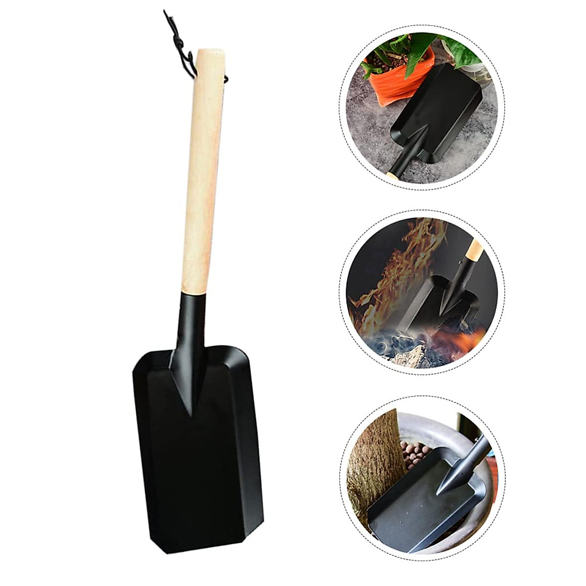 Fireplace Ash Shovel Long Hanging Strap Coal Shovel Coal for Wood Stove Hand Shovel Fire Stove Fireplace Trowel Ash Sweep