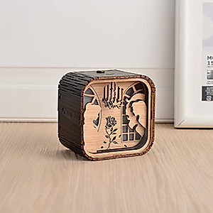 MissLiGarden Handmade Music Box, Vintage Wooden, Classic, Oriental Temple, Best Gifts for Wife Husband Girlfriend Boyfriend Girl Boy Son Daughter, Birthday, Beauty and The Beast (8 Songs Option)