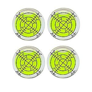 ZOGUHEKE 4Pcs Bubble Spirit Levels Bullseye Level Bubble for Leveling RV Fridge Camper Travel Trailer Motorhome Machine Tripod Turntable Layout Tools (32x7mm)