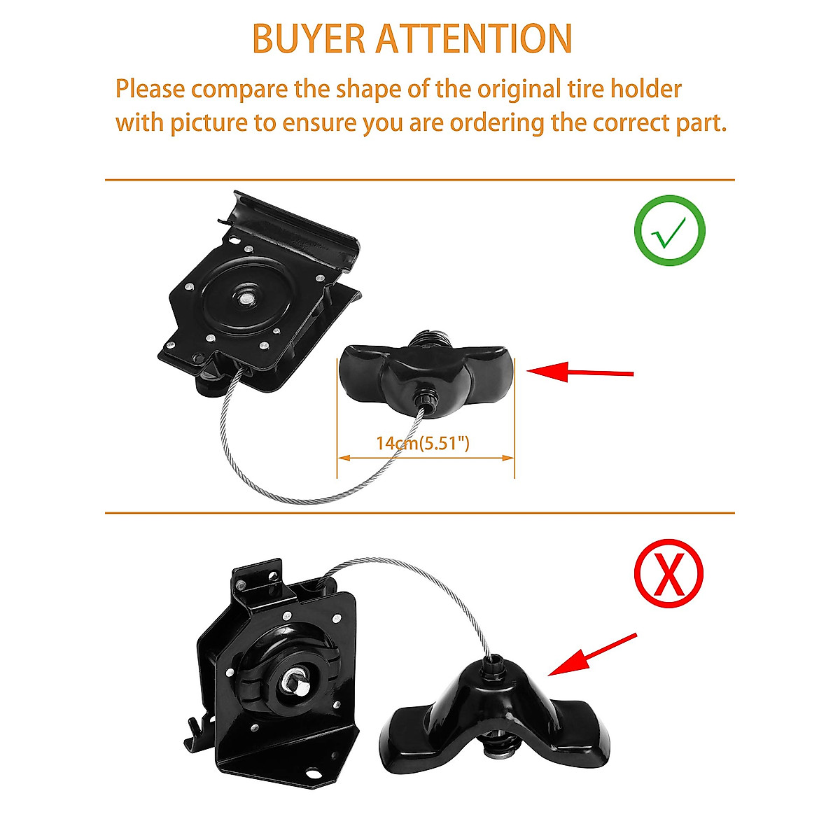 Spare Tire Hoist Spare Tire Winch Carrier | for 1999-2017 Chevy Silverado 1500 2500 3500 Suburban Tahoe, GMC Sierra 1500 2500 3500 Yukon | Replaces# 924-510, 20870067, 15703311, 15866164