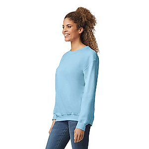 Gildan Activewear 50/50 Crewneck Sweatshirt, L, Light Blue