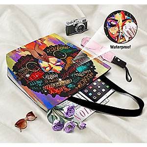 LMSM Tote Bag For Women Black Girl Handbags Shoulder Bags, Top Handle Satchel Bags For Work Travel Shopping With Zipper