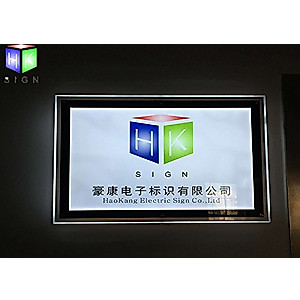HKSIGN-A2 Acrylic Backlit Light Crystal Led Photo Frame Light Box for Office Store Sign Display with Wall Mounted