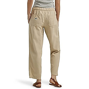 Lee Women's Ultra Lux Mid-Rise Pull-On Crop Capri Pant, Pioneer Beige