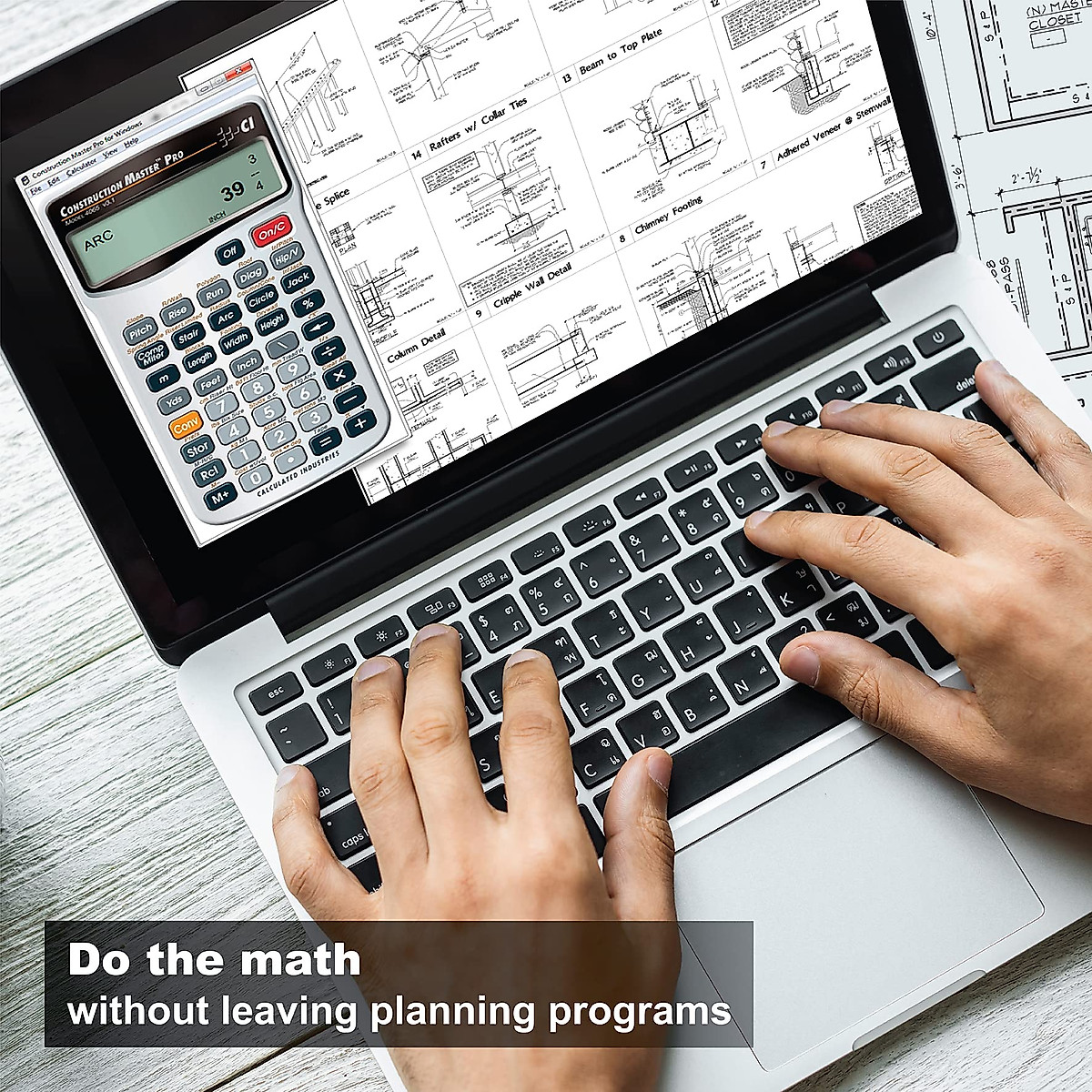 Calculated Industries 4111 Construction Master Pro Software (CD) for Windows | Calculates Construction Math on Your PC | Estimates and Layouts as Handy Pop-up Program