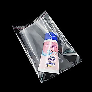 Self Sealing Cellophane Bags 5x5" Cellophane Poly Bags 500pcs Clear Resealable Cello Self Seal Bags 2mil for Cookie Candy Gift Bakery Prints Photos Cards Envelopes Party Decorative 3 Sizes to Choose from