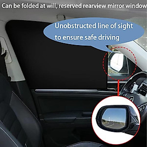 MilkShot 4 PCS Car Window Shade for Side Windows, Magnetic Window Shades for Car Baby and Kids, 100% Block Light Car Window Shade for Breastfeeding, Taking a Nap, Changing Clothes, Black