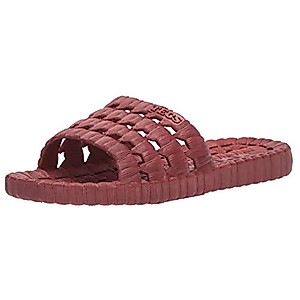 TECS Women's Flexible PVC Lightweight Relax Water Sandal | Open Toe Slipper with Drainage Hole for Beach, Showers, Dorms, & Outdoor