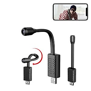Small Spy Hidden Camera,Rettru HD Portable IP Security Camera with Motion Detection,Cloud Storage,Remote Monitoring for iOS/Android Phone APP