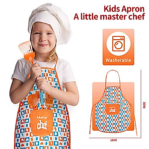 Laugigle Play Kitchen Accessories - 46Pc Kids Kitchen Playset with Kids Pots and Pans Playset, Pizza Toy, Play Food with Play Fruit Veggies, Kitchen Toys, Cooking Utensils Toy, Apron, Boys Girls Gift