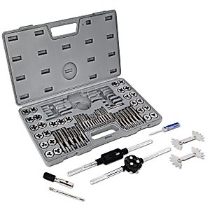 ABN Metric and SAE Standard Tap and Die 60-Piece Rethread Set Rethreading Kit for Cutting External and Internal Threads