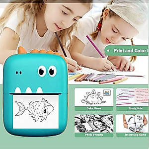 Mini Thermal Printer, 200DPI Bluetooth Receipt Printer, Inkless Pocket Printer with APP, Portable Black White Printer for Pictures Labels Texts, Compatible with iOS Android Phone