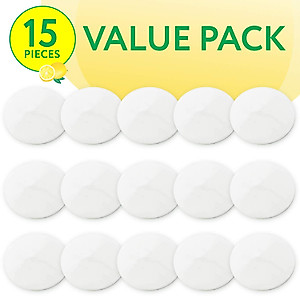 IMPRESA 15 Pack Lemon Scented Replacement Steam Mop Citrus Fragrance Scent Discs for Bissell Powerfresh and Symphony Series, Including 1940, 1806 and 1132 Models
