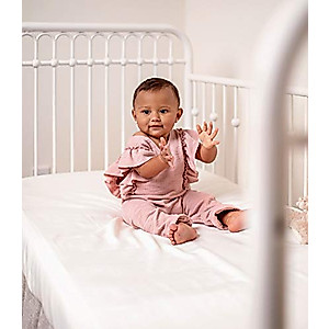 Pure Bamboo Sheets - Bamboo Crib Fitted Sheet (52"x28"x6") for Girls and Boys - 100% Organic Bamboo, Luxuriously Soft, Ultimate Cooling, Fits Standard Size Crib Mattress (Pink)