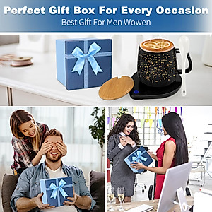 【2023 Upgraded】 Coffee Warmer with Mug Set/Coffee Cup with Warmer/Coffee Mug Warmer with 2 Temperature/Coffee Cup Warmer for Desk/Gifts for Birthday, Thanksgiving Day and Christmas, Valentine's Day