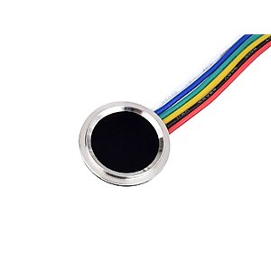 Waveshare UART Fingerprint Sensor (D) Round-Shaped All-in-One Cortex Processor 360° Verification Nail Plate-Sized UART Commands Operation