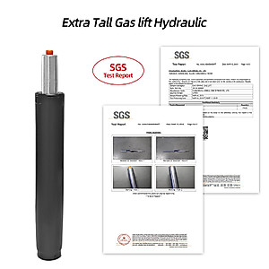 14" to 22" Long Adjustable Gas Lift Cylinder Tube for Office Chair Stool Replacement Parts,Heavy Duty Hydraulic Pneumatic Cylinder Shock Piston (8"Stroke,Black)
